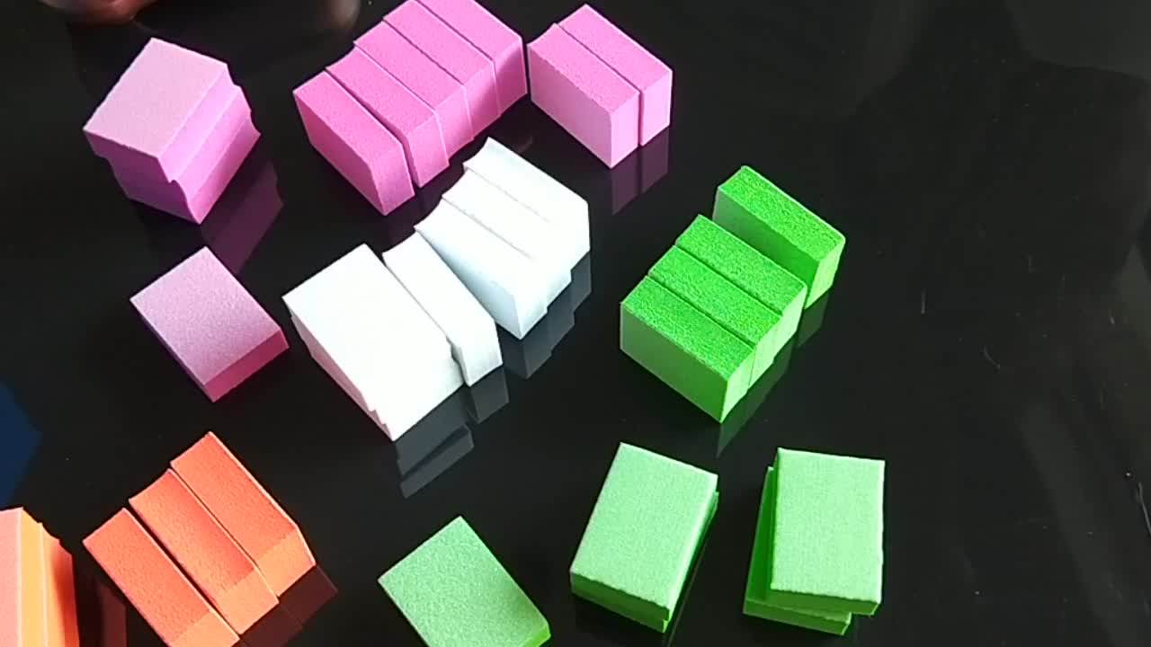 White Mini 2 Way Nail Buffer Block Nail Salon Disposable Nail File 100/ ...