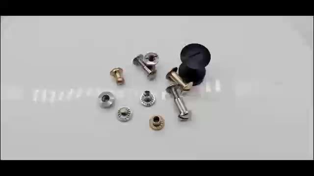 Male And Female Screw Threaded Barrel Nut Chicago Screw For Leather ...