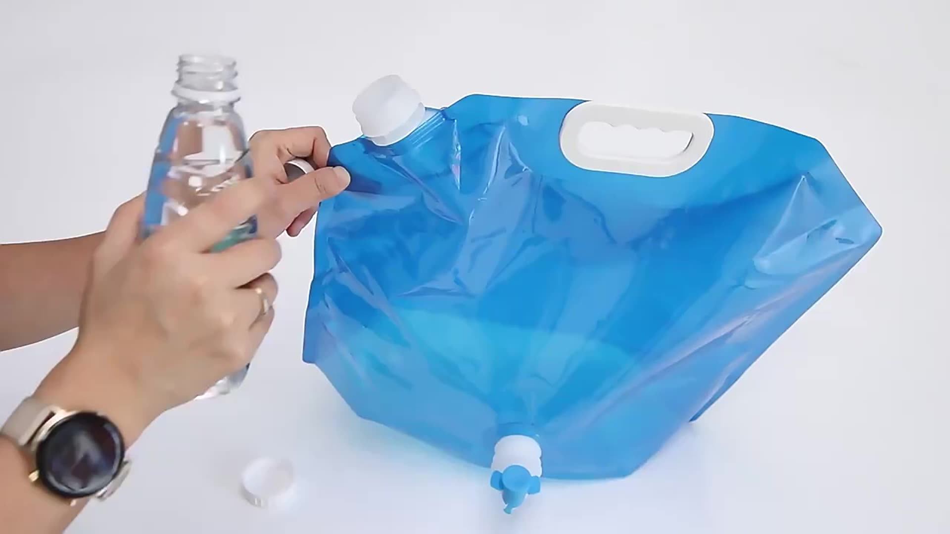 Portable 2l 5l Plastic Water Stand Up Pouch 10 L Spout Bag Clear Water ...