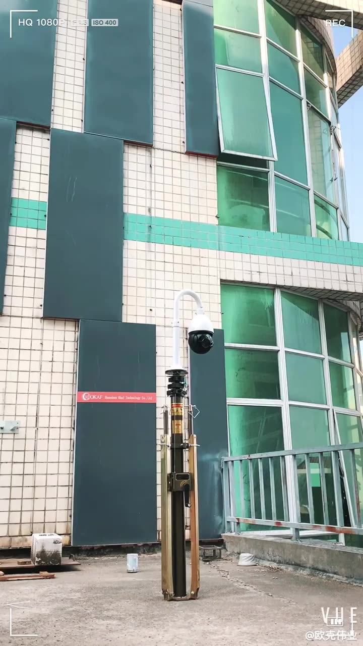 Aluminum Alloy Hand Crank Fast Deployed Telescopic Antenna Mast For ...