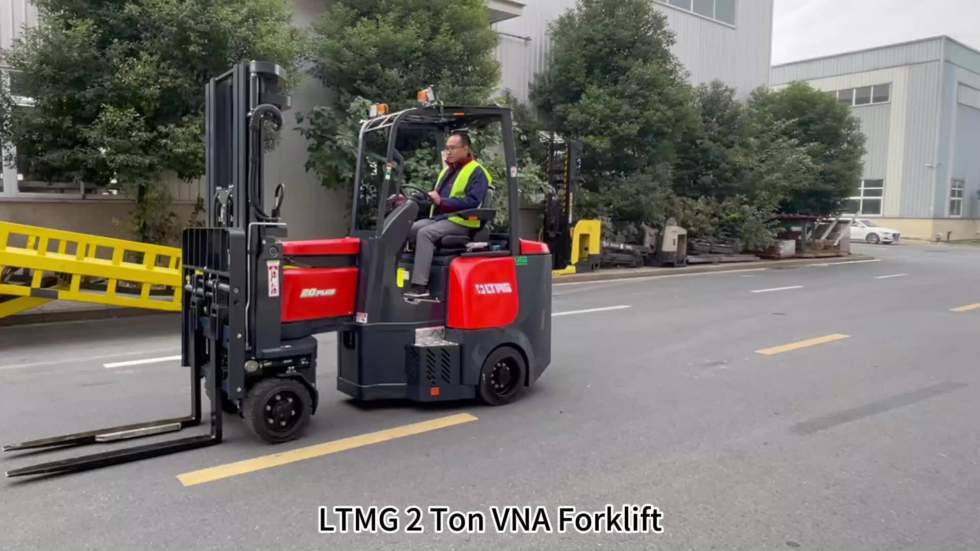 Warehouse Electric 3 Way Vna Forklift 4.5m Lifting Height 2 Ton Narrow ...