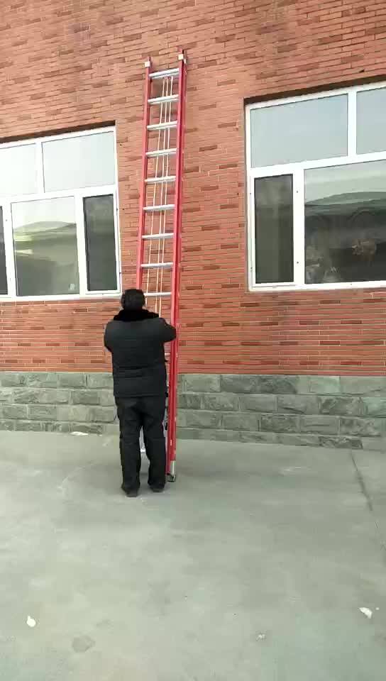 12m Fiberglass Extension Ladder With Handrail - Buy Ladder,Fiberglass ...