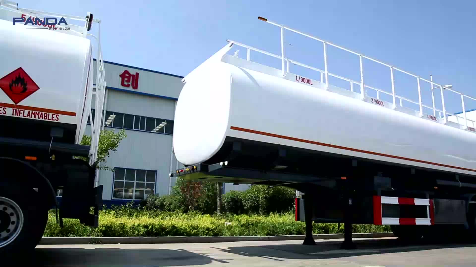 Panda Diesel Petroleum Gasoline Tank Transportation Semi-trailer Fuel ...