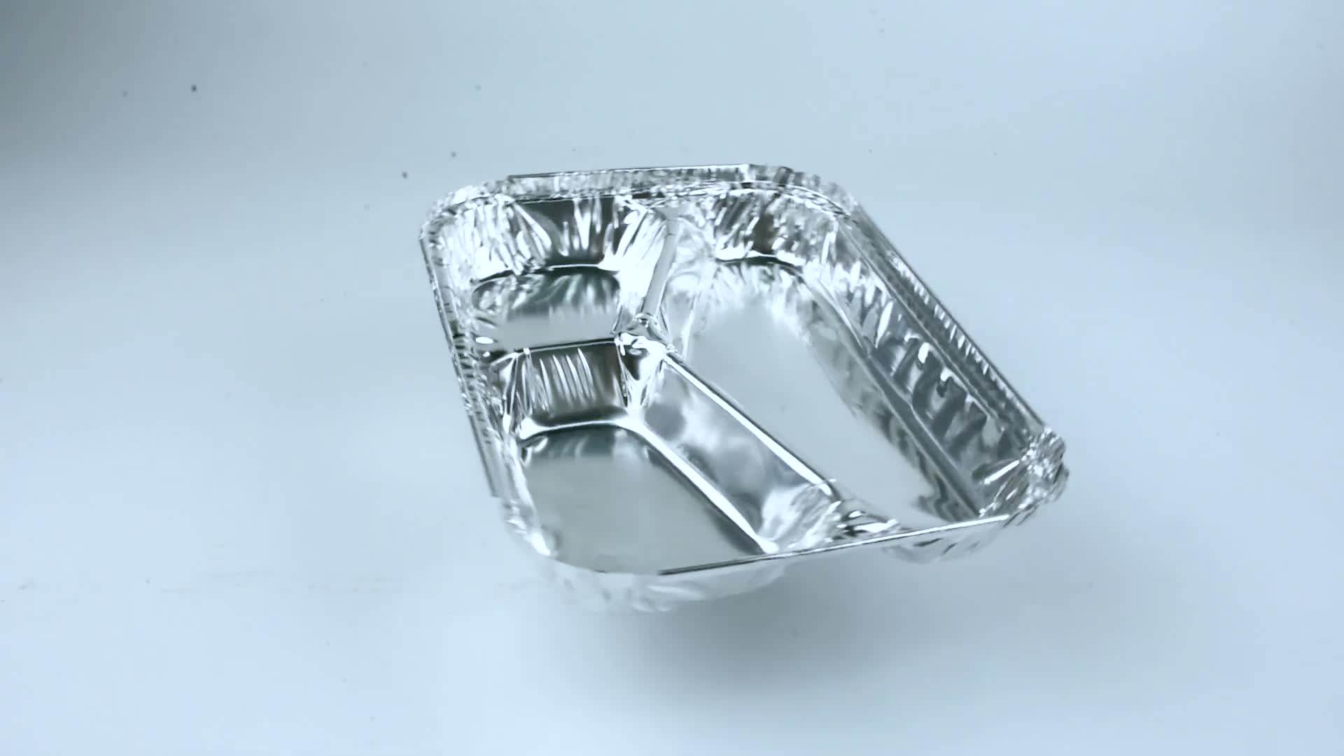 Disposable 3 Compartment Food Container Aluminium Lunch Box - Buy ...