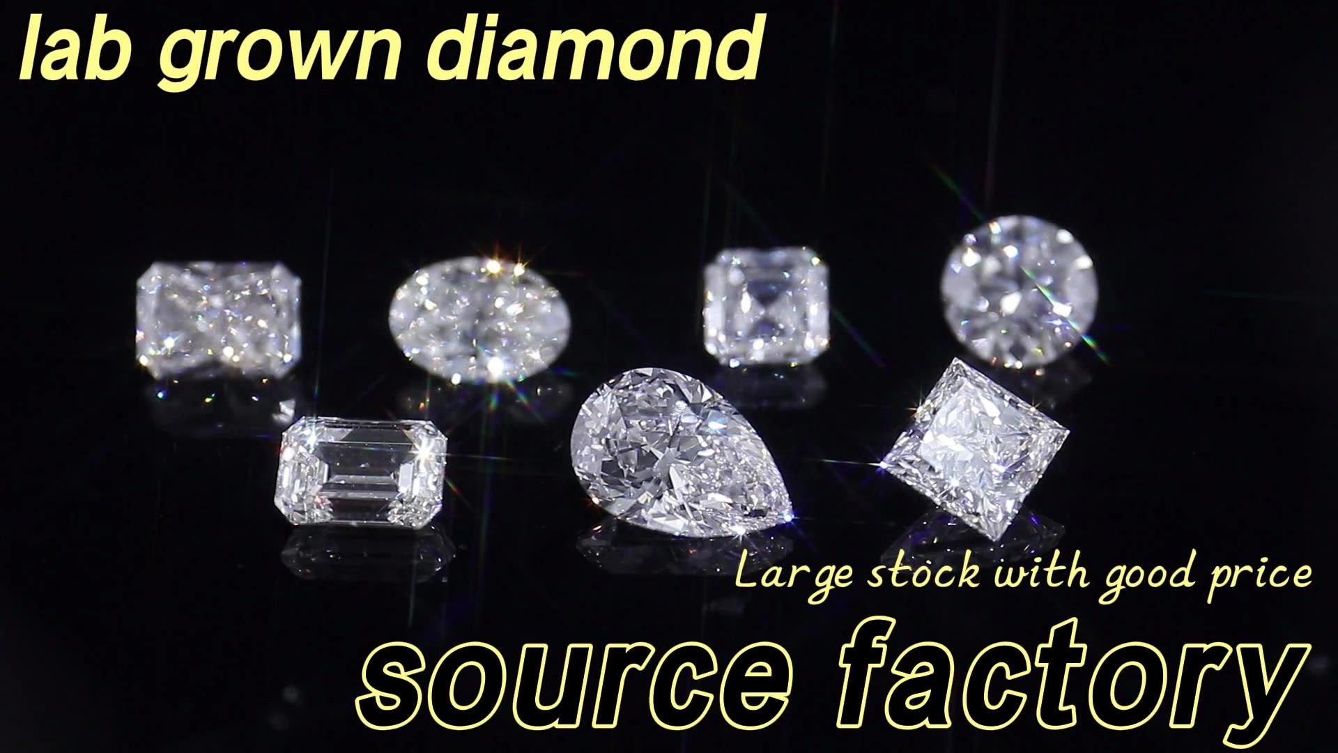 Igi Certificate Lab Diamond 0.2ct 0.3ct 0.5ct 1ct 1.5ct D Color Wholesale Lab Created Diamond ...