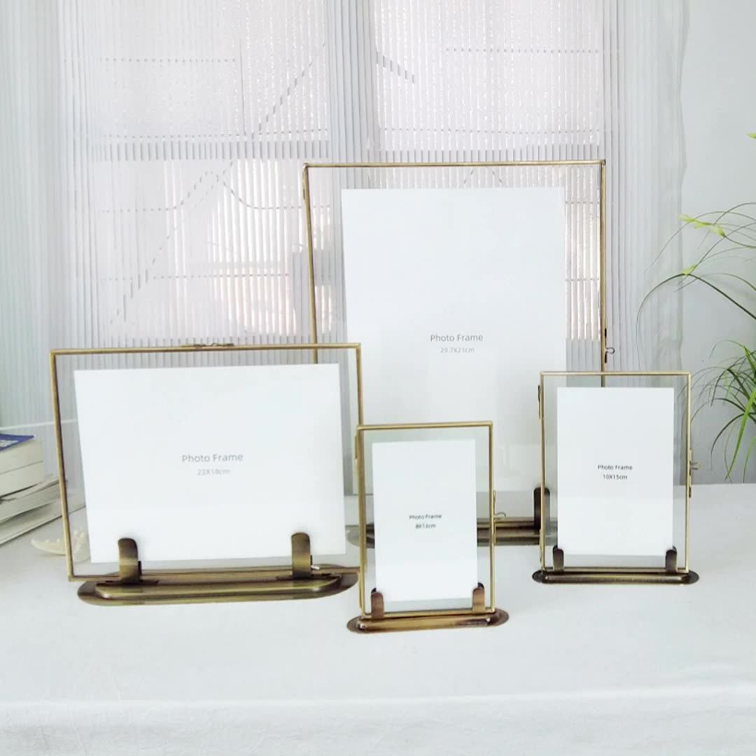 Dakang Metal Brass 4x6 Glass Photo Frame A4 Picture Frames Photo Albums ...