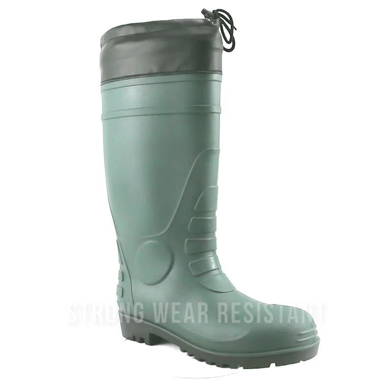 Pvc Working Gumboot Waterproof Wellington Safety Rainboots Men With ...