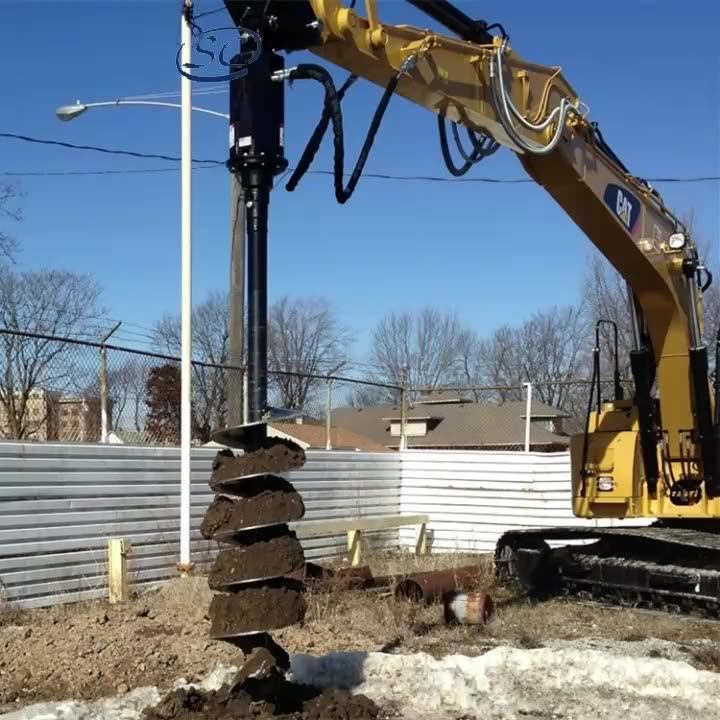 Excavator Used Pile Auger Driver Sc3000 For Solar Construction - Buy ...