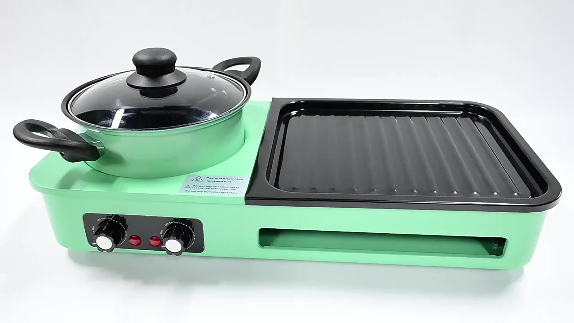 Small Portable Electric Barbecue Grill 2200w Hot Pot Smokeless Electric ...