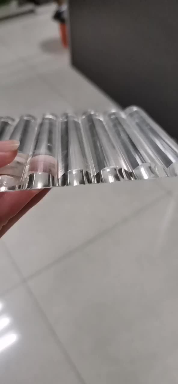 8mm Low Iron Round Groove Ribbed Glass Fluted Patterned Glass For ...