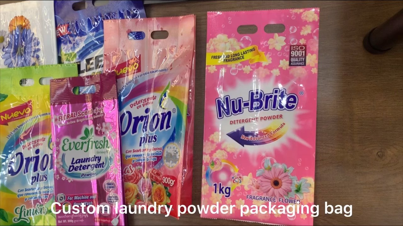 Custom Printed Laminated Plastic Side Gusset Bag For Laundry Detergent ...