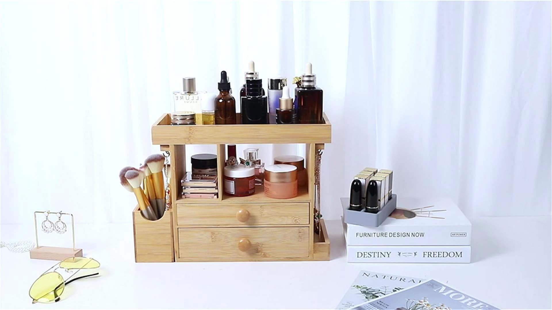 Wooden Cologne Organizer 3-tier Cologne Display With Drawer,Cologne ...