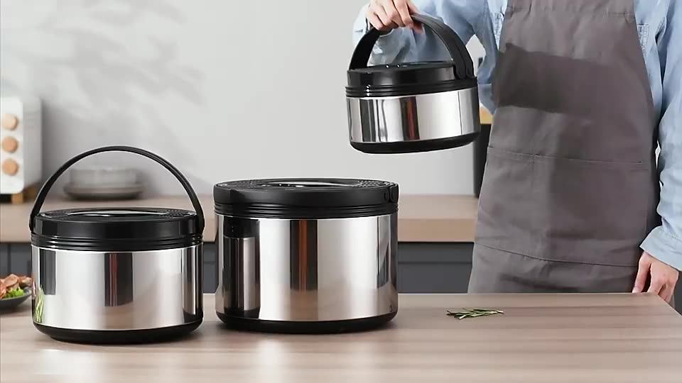 Stainless Steel Food Keep Warm Container Casserole 4 Pcs Sets Insulated ...