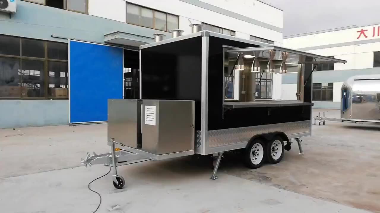 Custom Outdoor Street Fast Food Stall Kiosk Concession Food Trailer ...
