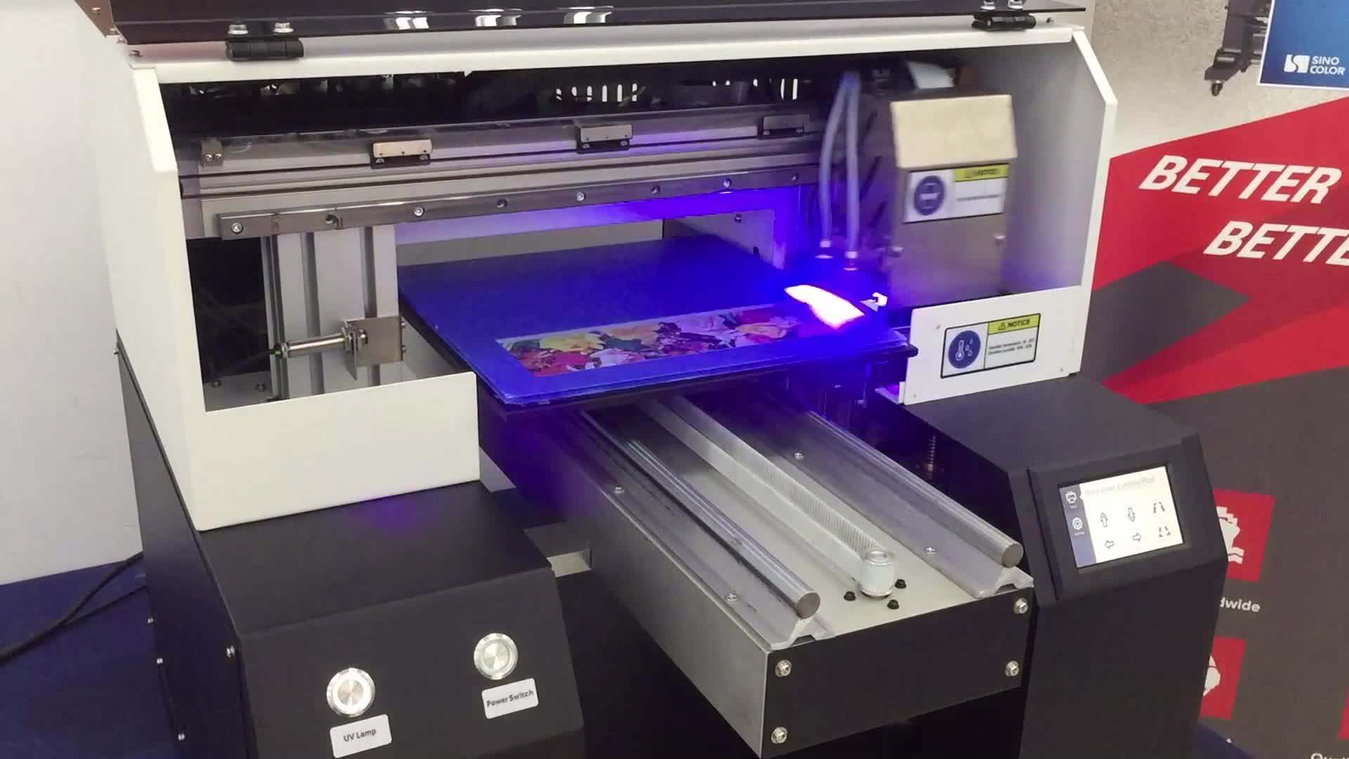 Sinocolor A3 Size Dx5 Head Uv Flatbed Wood Glass Metal Printing Machine ...