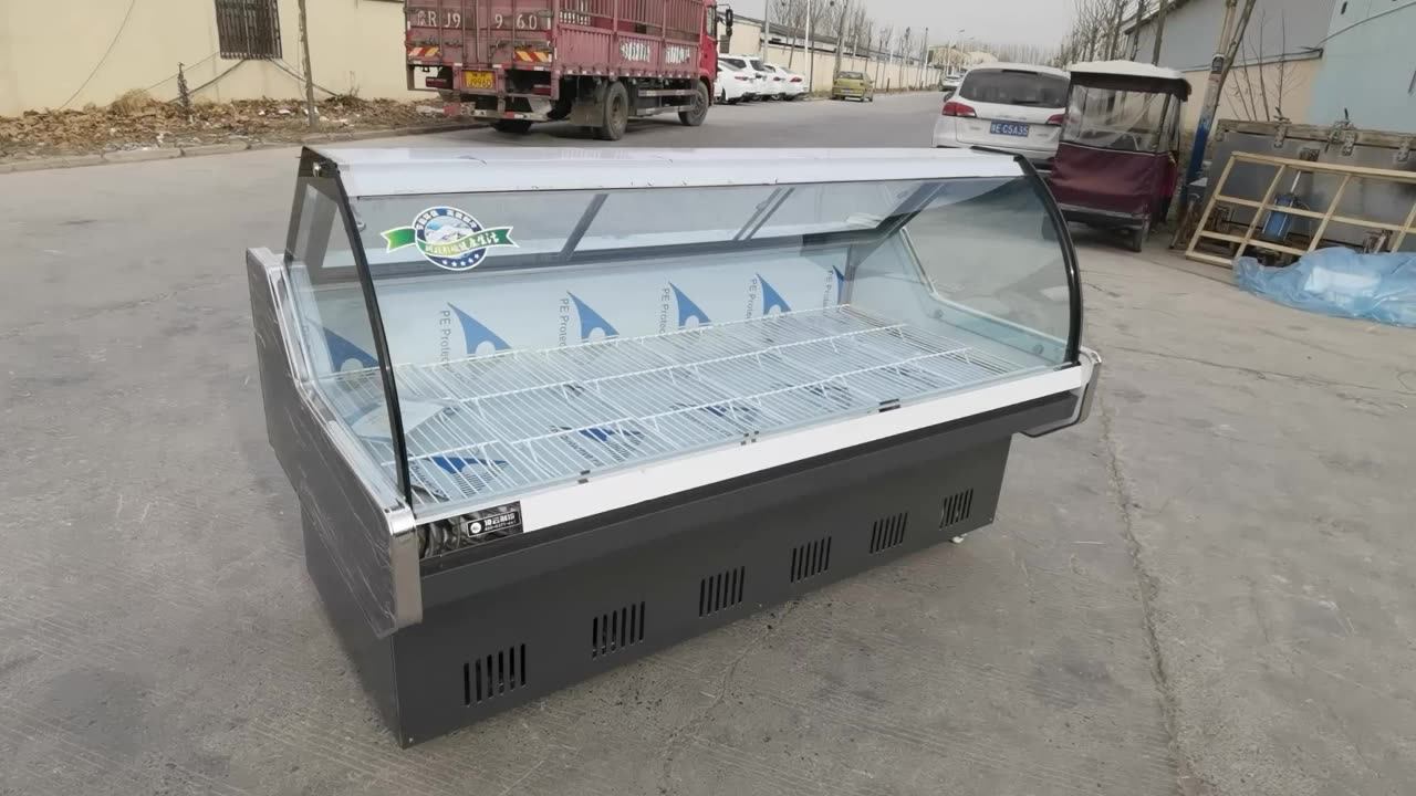 Commercial Cooler Meat Display Chiller Refrigerated Showcase Meat ...