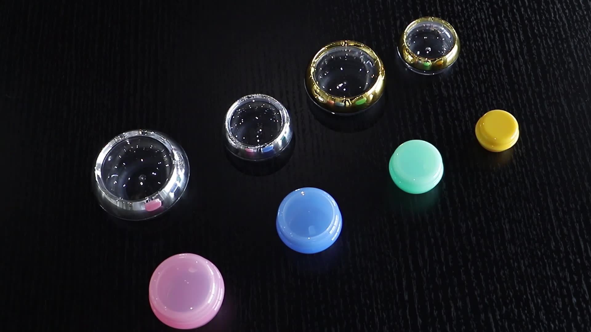 Plastic Round Container Disc Dispensing Bottle Cap Press Down Closure ...