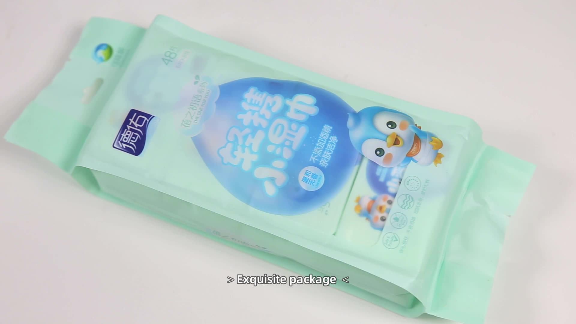 Bamboo Fiber Single Small Pack Wet Tissue Saline Face Mini Baby Pocket ...