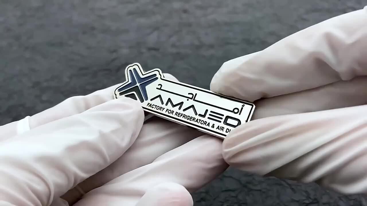 Design Your Own Custom Enamel Pin Silver 2d 3d Brand Logo Letter Brooch ...
