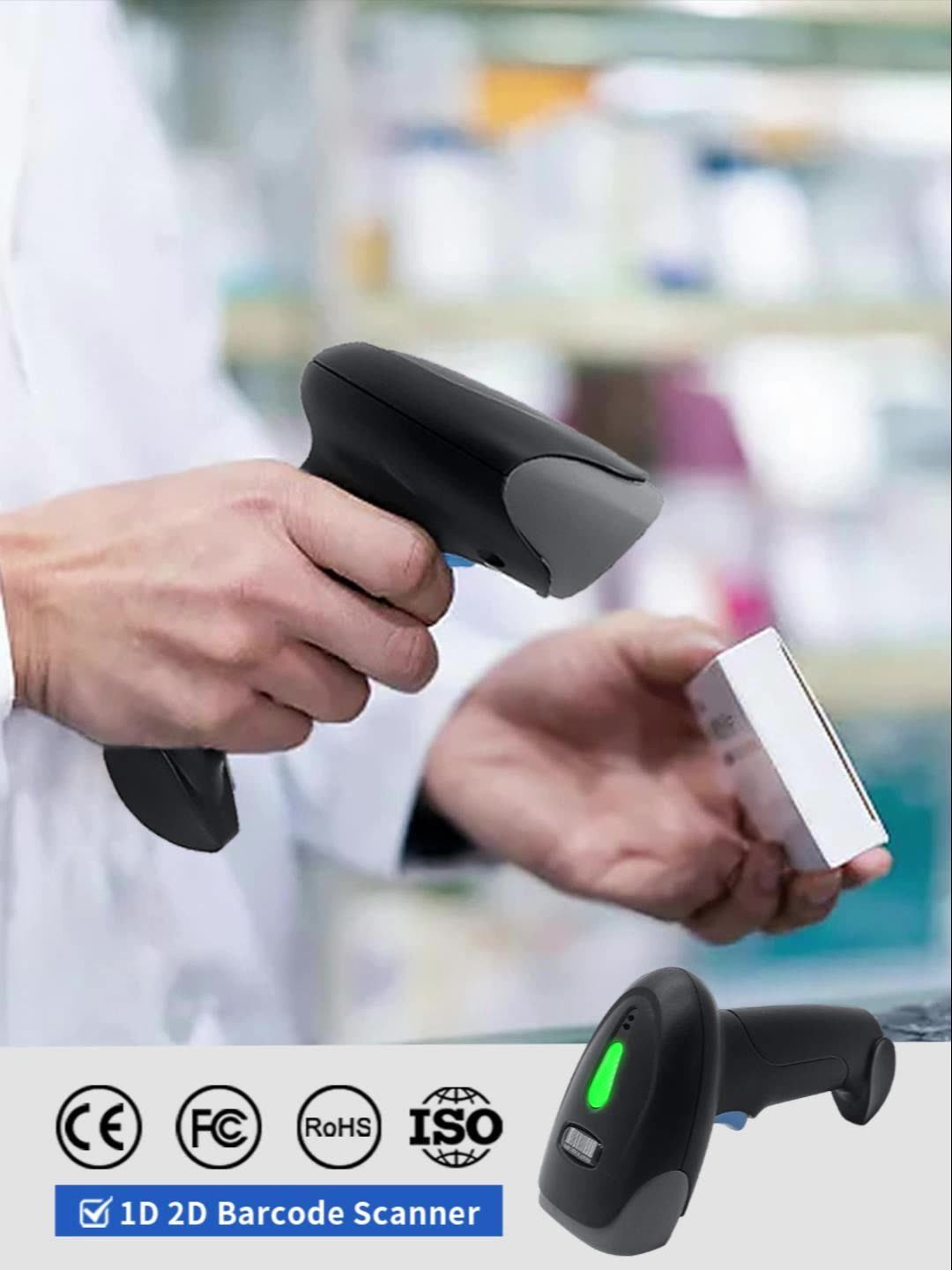 Jr Wireless Bracode Scanner 2d Bluetooth Bracode Scanners Android 1d ...