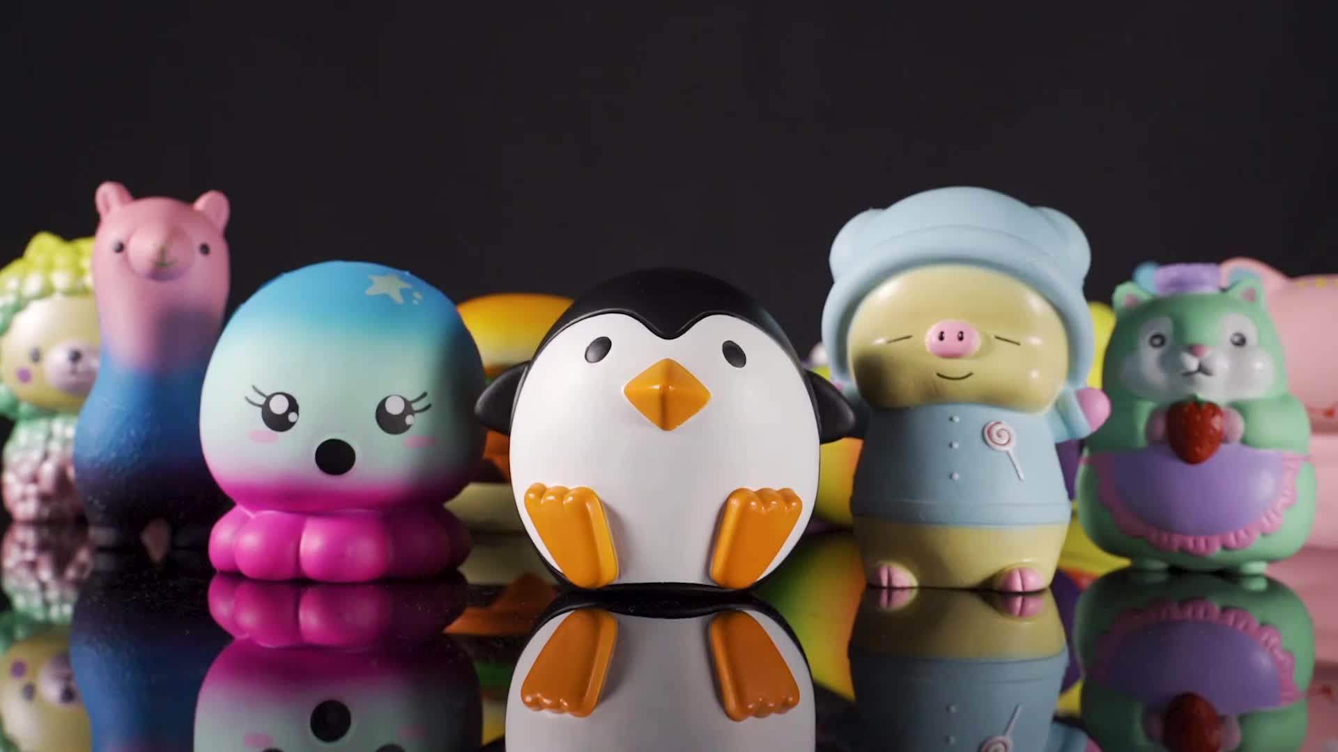 Custom Logo Pu Foam Goat Shaped Multi Color Cute Face Stress Ball ...