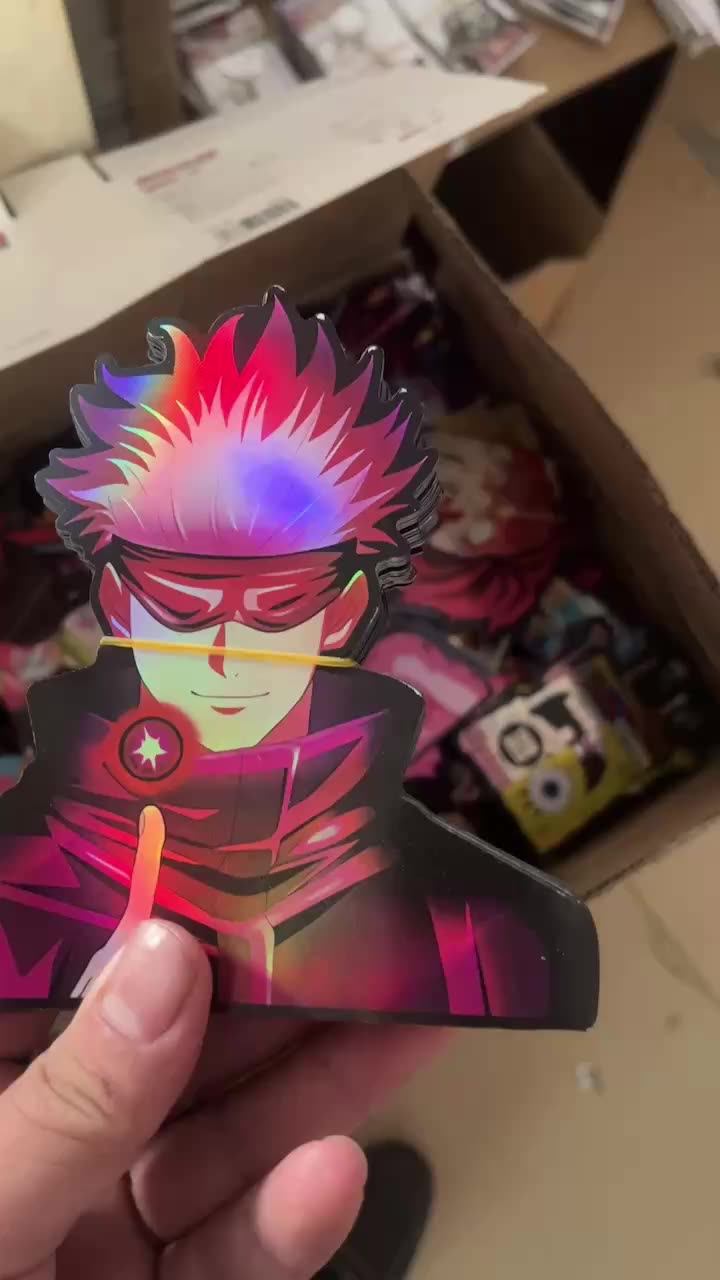 Custom Anime Holographic Sticker Anime Vinyl Laser Sticker Decal ...