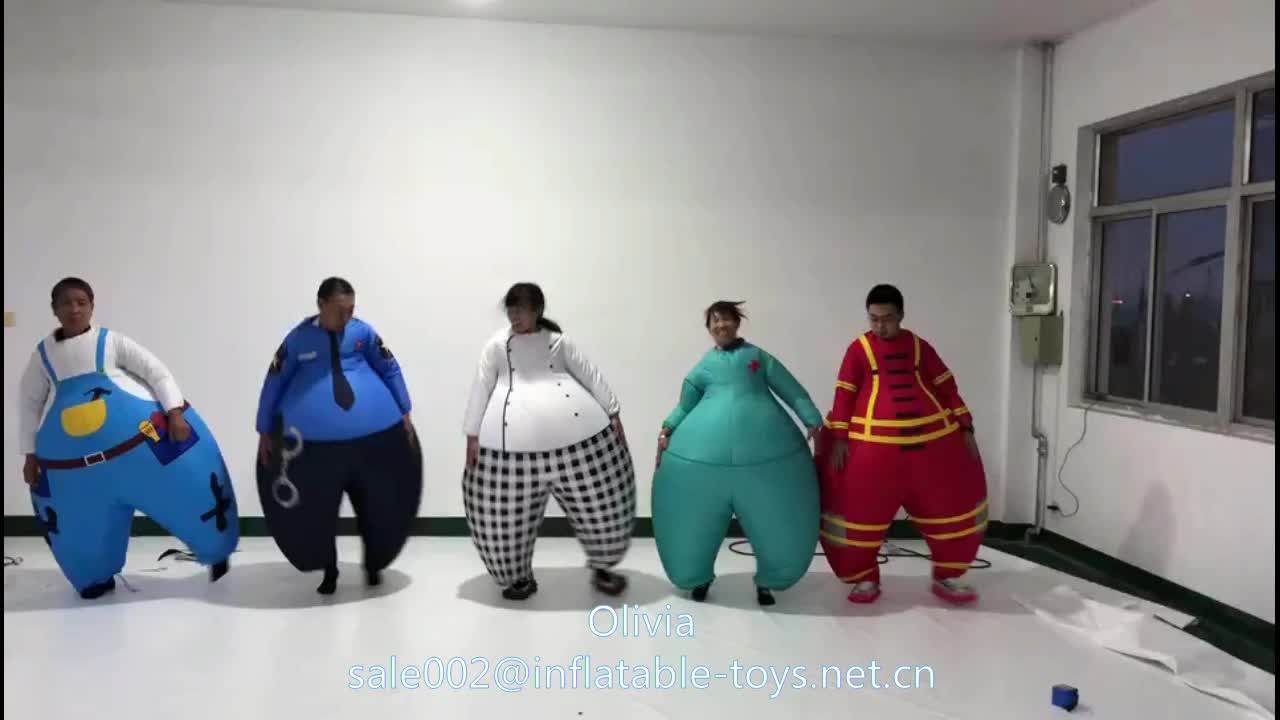 Funny Party Cosplay Inflatable Chef/fireman/police/mechanic Costume ...