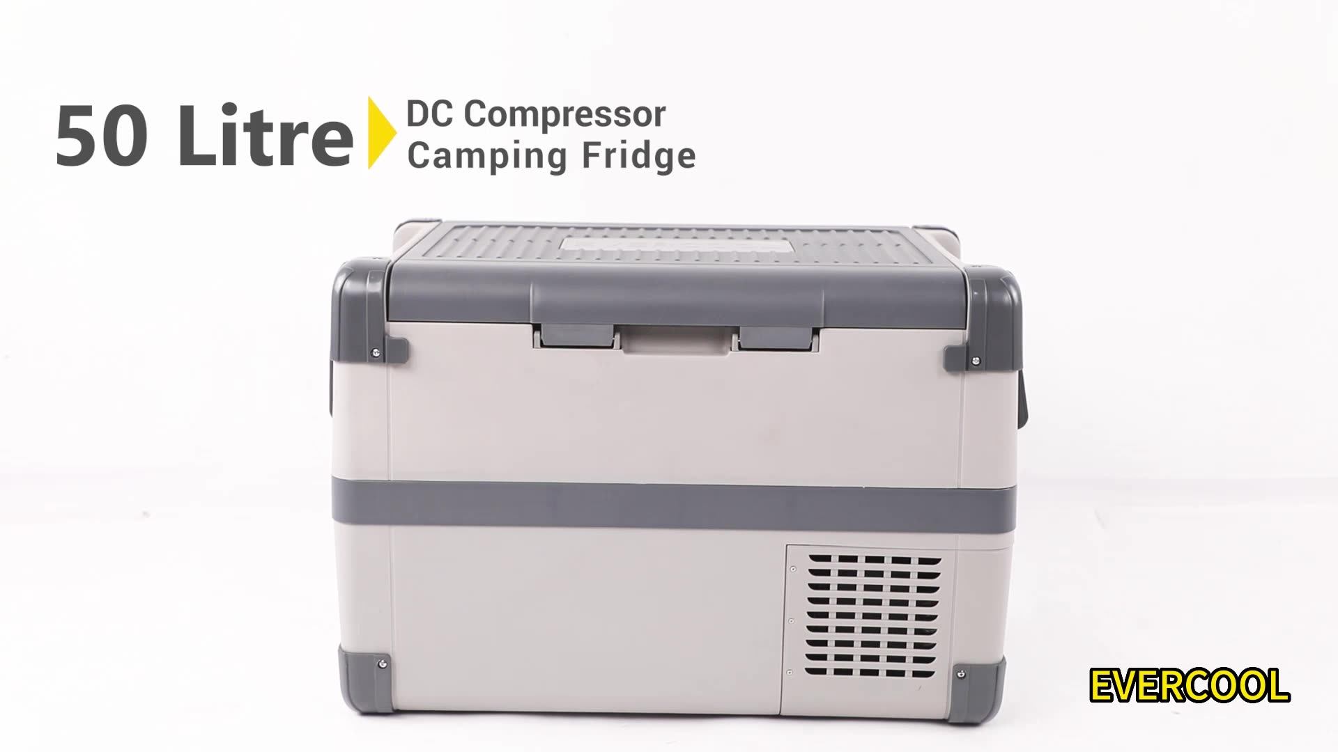 Evercool 40l Portable Camping Cooler Dual Zones Compressor Cooling ...