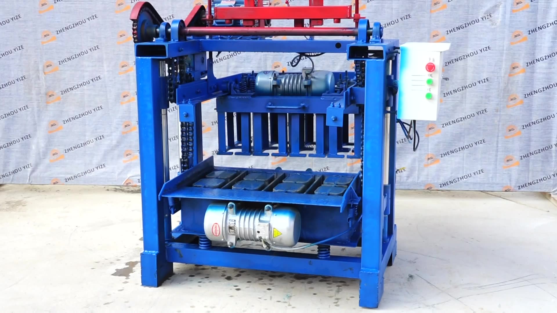 Automatic Interlocking Concrete Paving Brick Maker Hollow Block Making ...