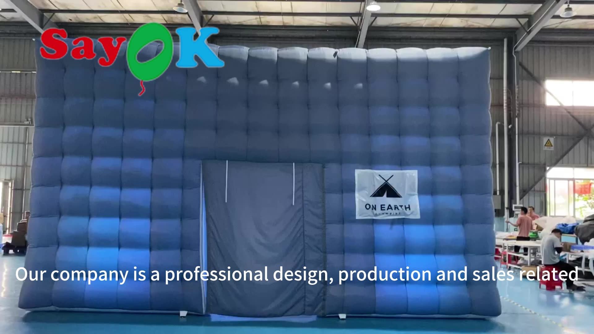 Giant Portable Square Inflatable House Air Building Balloon Disco Light ...