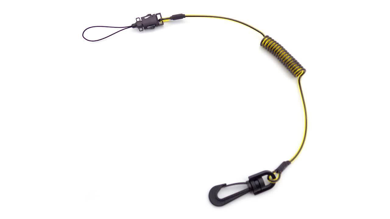 3.0mm Hard Hat Lanyard Coil Tether With Plastic End Fittings Coil ...
