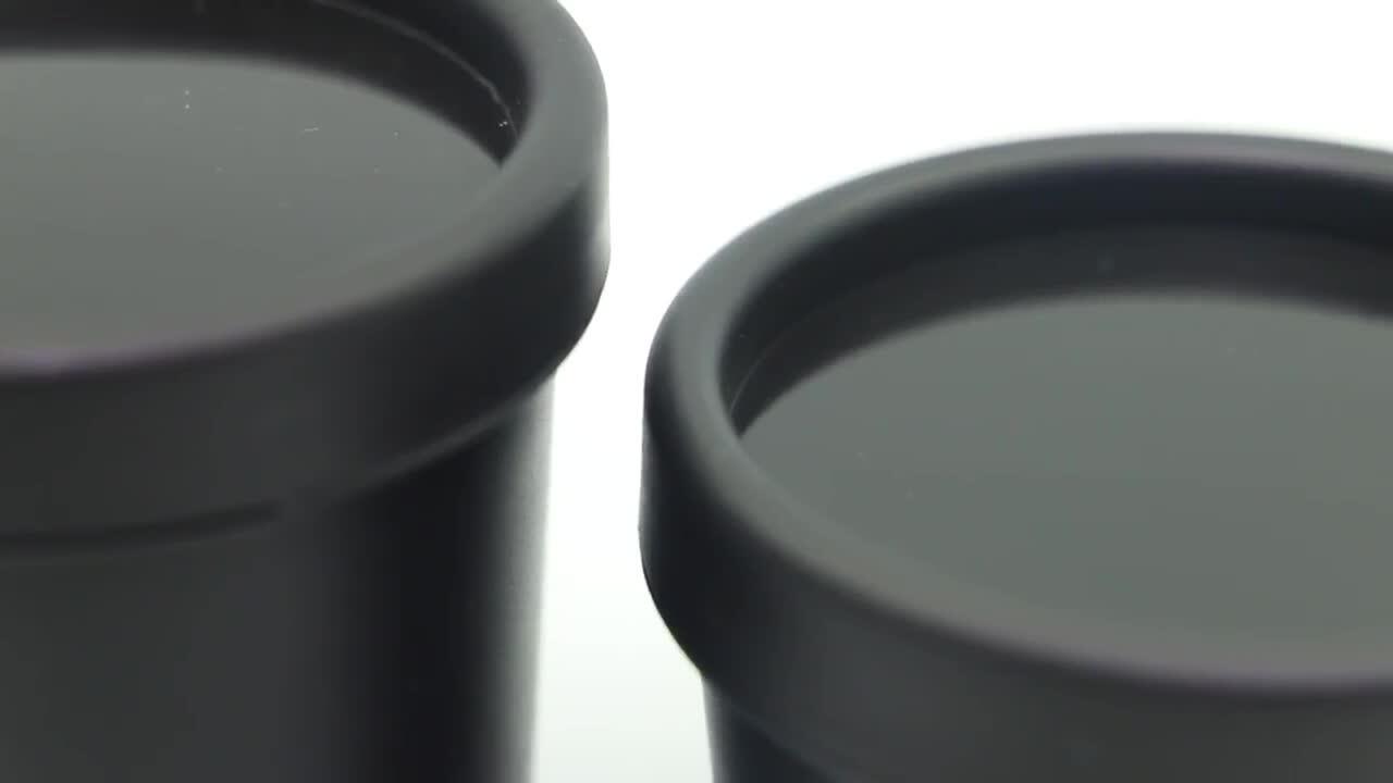 100g Plastic Pp Matte Black/white Ice Cream Containers - Buy Cream ...