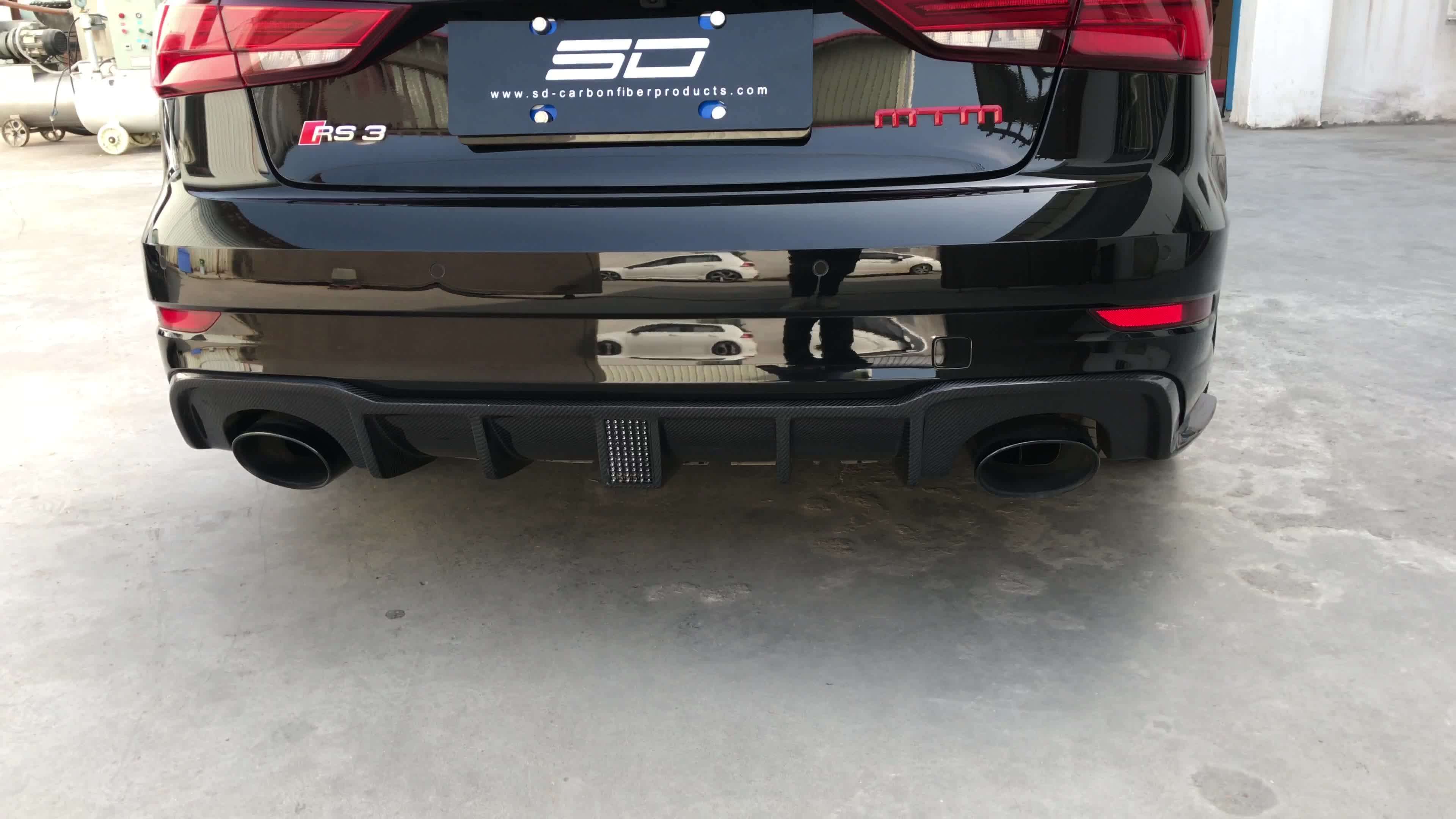 Sd Style Newest Real Carbon Fiber Rear Bumper Diffuser Spoiler Lip For ...