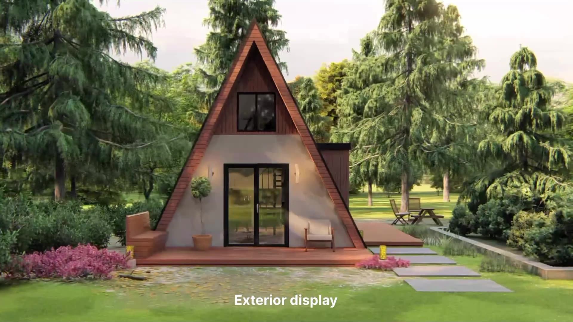 New Style Triangle Prefab Resort Holiday Beautiful Wooden Design Tree ...