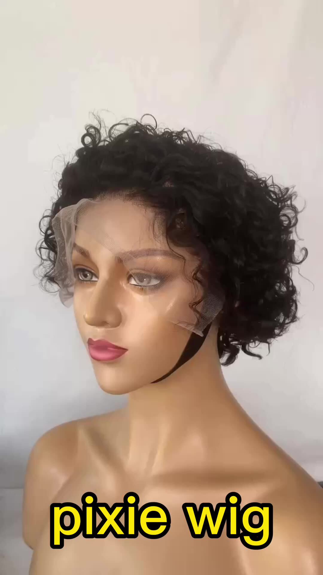 Perruque Pixie Cut Human Hair Wigs Short Lace Front Bob Pixie Wig 613 ...