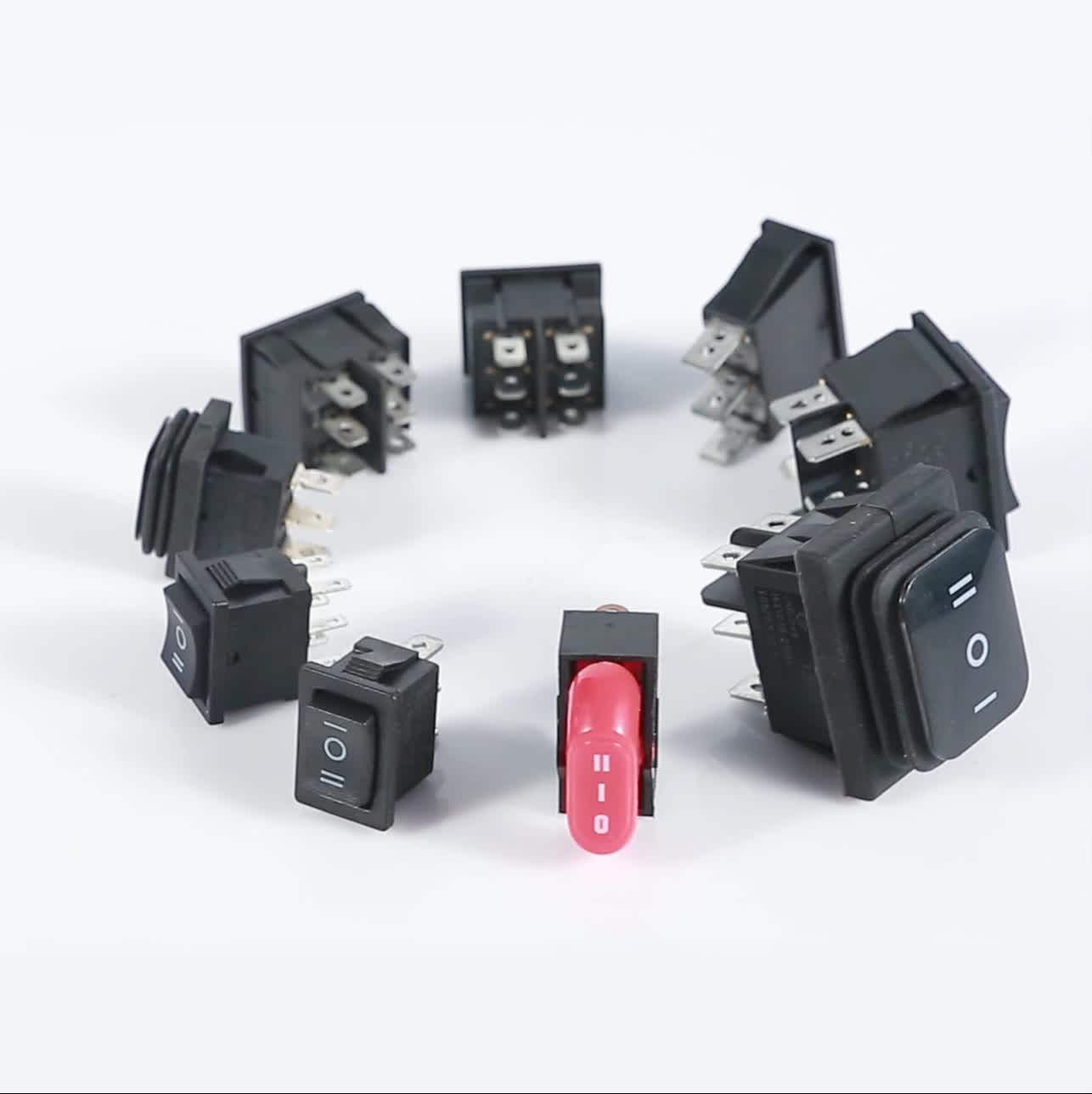 Waterproof 3 Position Switch T105 55 6 Pins On Off On Illumined Rocker ...