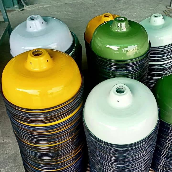 Nexhub Ceiling Light Shade Industrial Metal Lamp Shade Porcelain Enamel ...