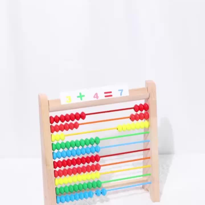 Wooden Montessori Mathematical Calculation Frame Montessori Addition ...