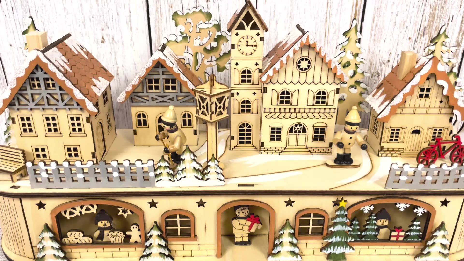 Laser Cut Christmas Village Scene Christmas House Laser Cut Christmas ...