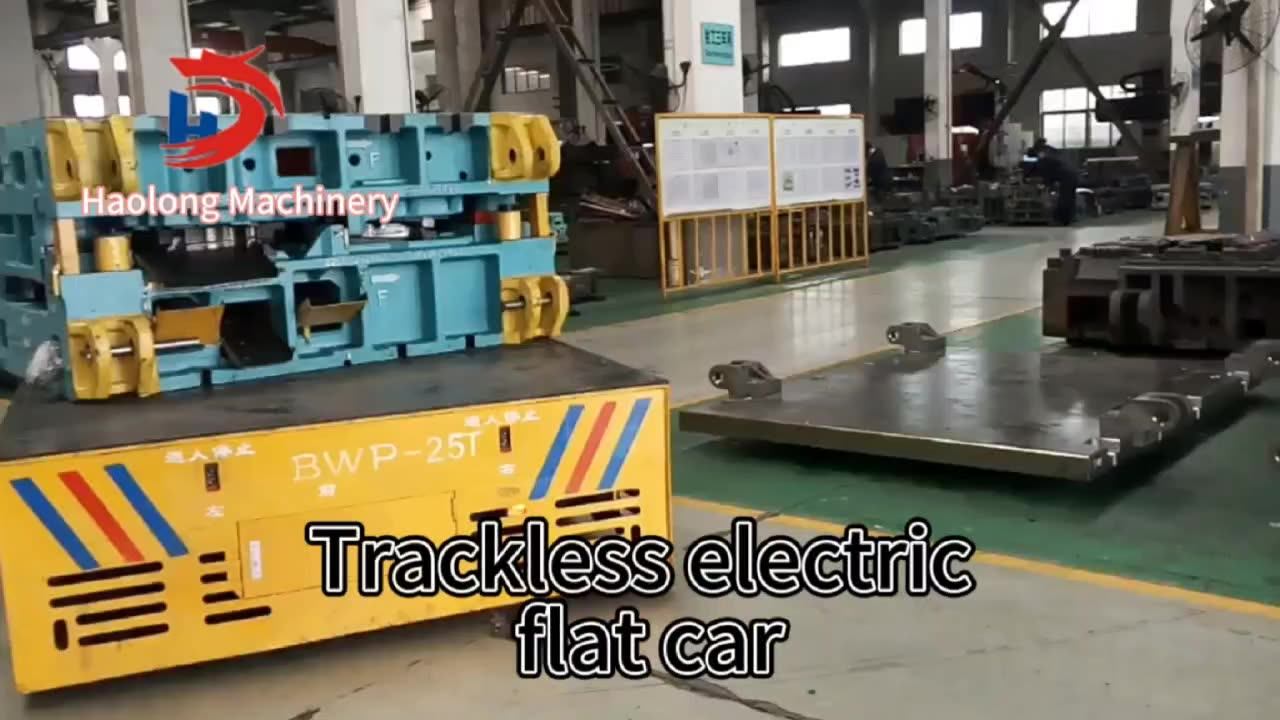 50 Ton Trackless Electric Flat Car Explosion Proof Electric Transfer ...