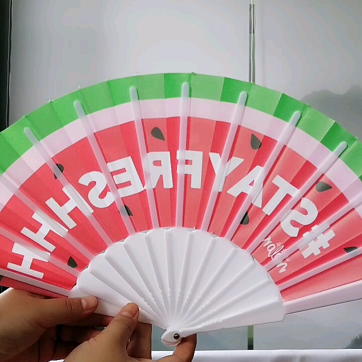 Plastic Hand Fan With Customized Sublimated Design - Buy Plastic Hand ...