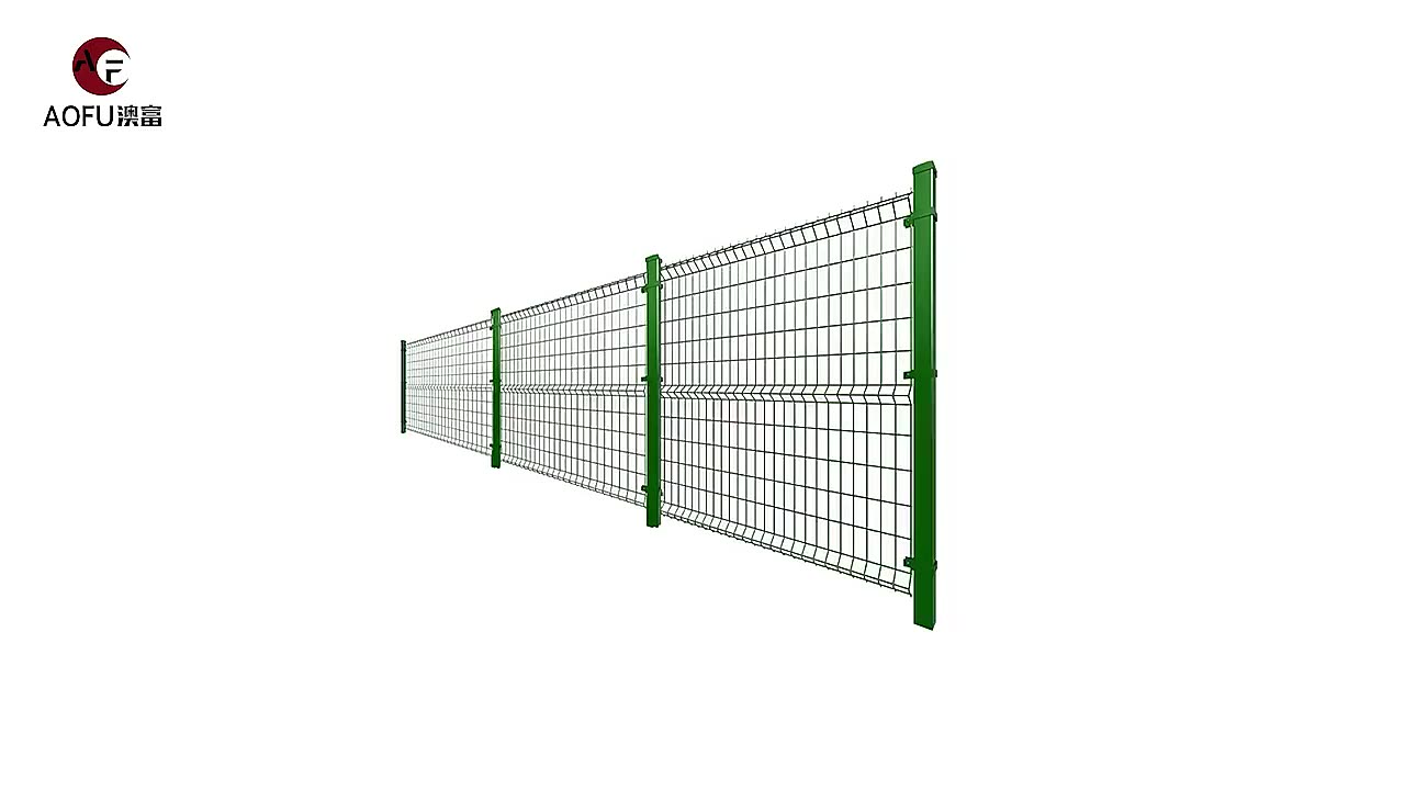 Hot Galvanized Steel Metal Garden Fence Pvc Coated 3d Curved Wire Mesh Garden Black Powder ...