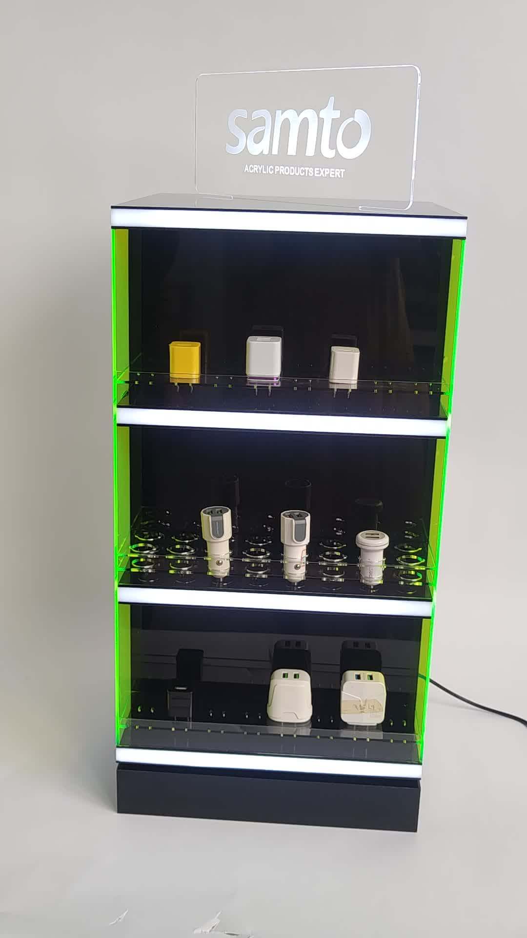 Tinya Led Lighted Retail Store Display Racks For Mobile Accessories ...