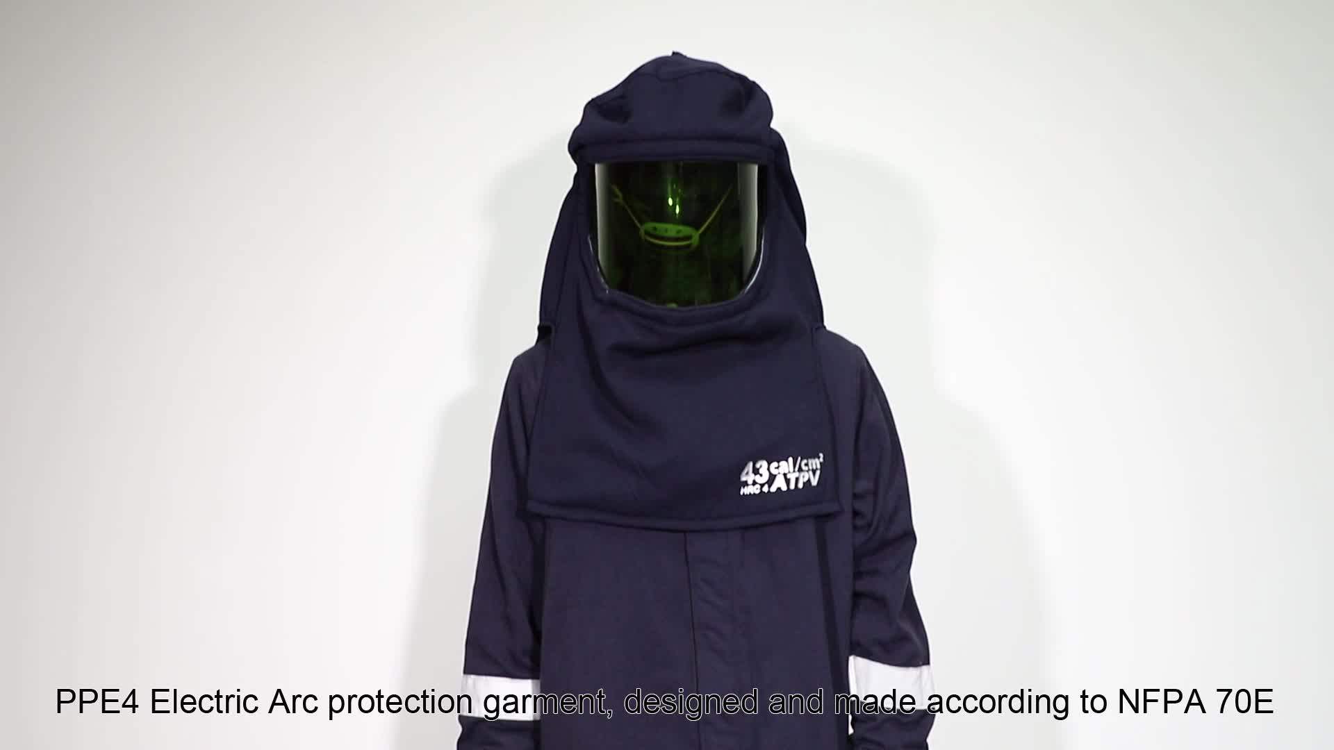 Arc Flash Suit,Protection Clothing Kit 43cal/cm2,4-hrc,Astm F1959,Astm ...