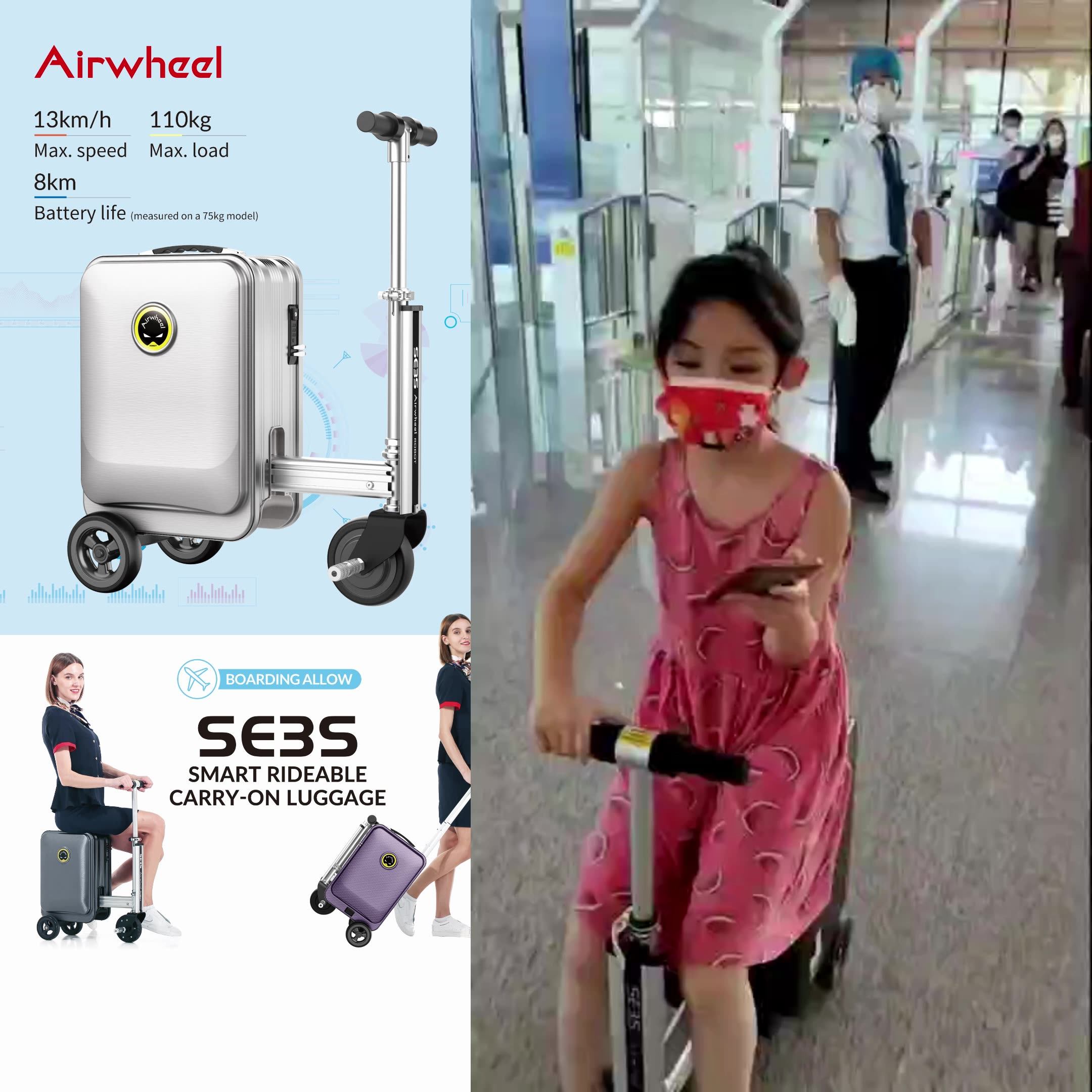 Airwheel Se3s Self Driving Luggage Modobag 20inch Luggage Sets Scooter ...
