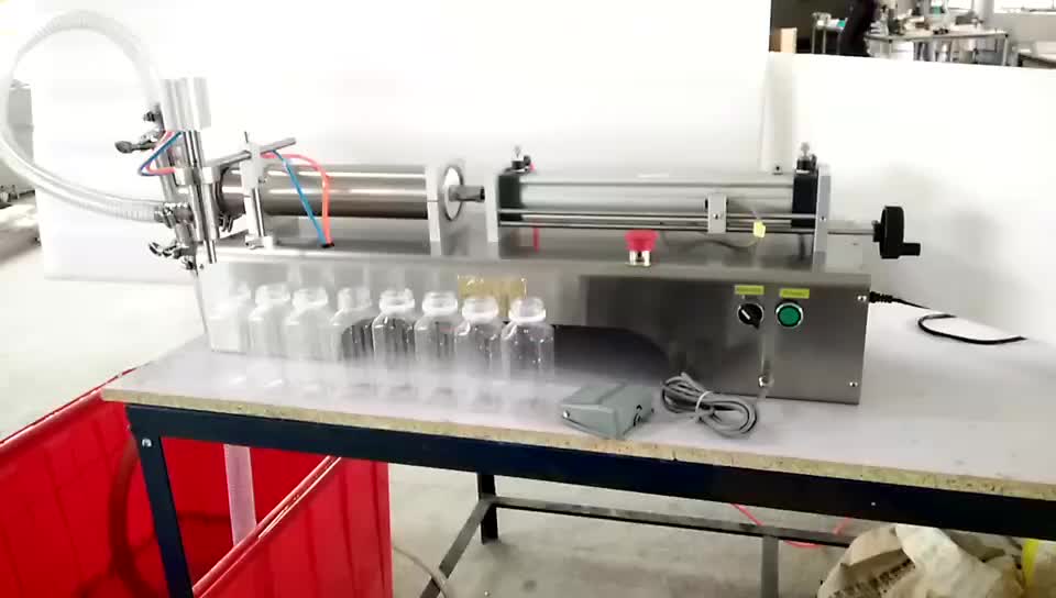 Two Heads Horizontal Pneumatic Liquid Filling Machine/water Bottle Filler 2 Heads Semi Automatic ...
