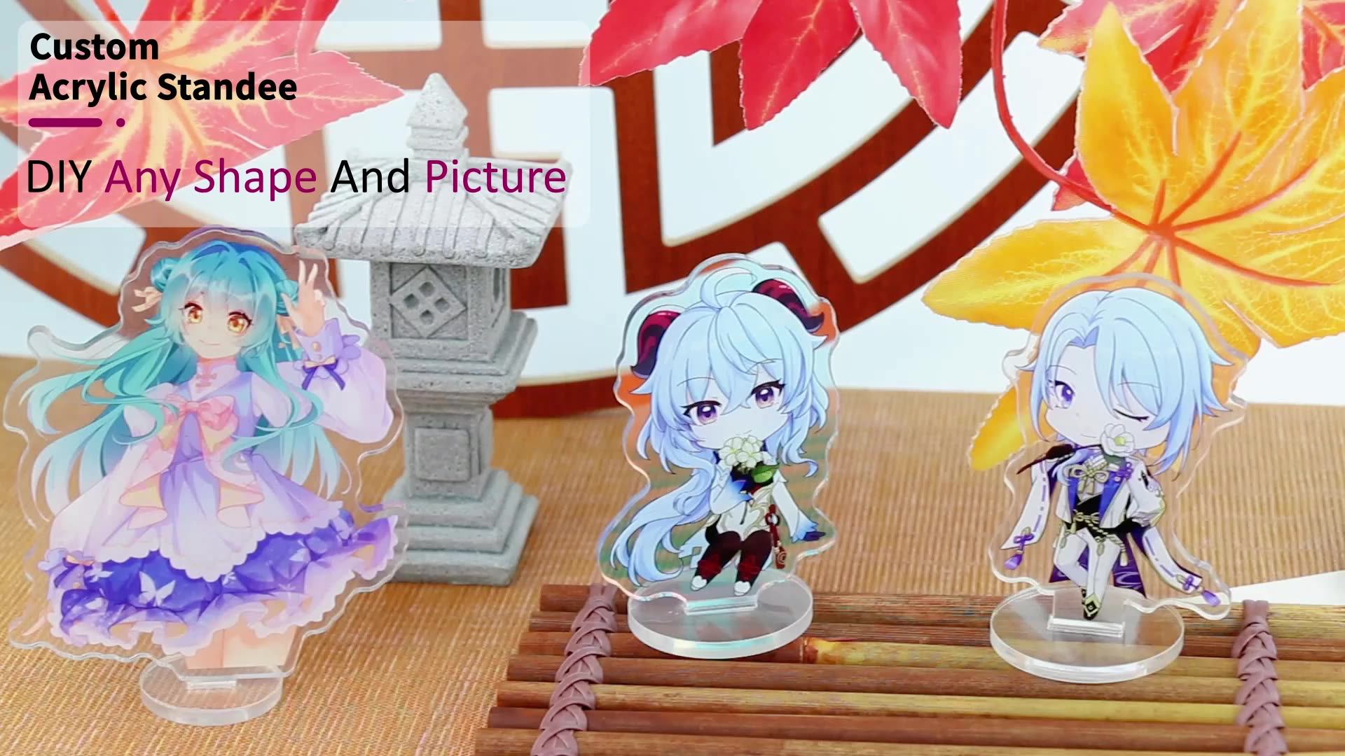 Custom Double Sided Transparent Standee Charm Acrylic Anime Stands For ...