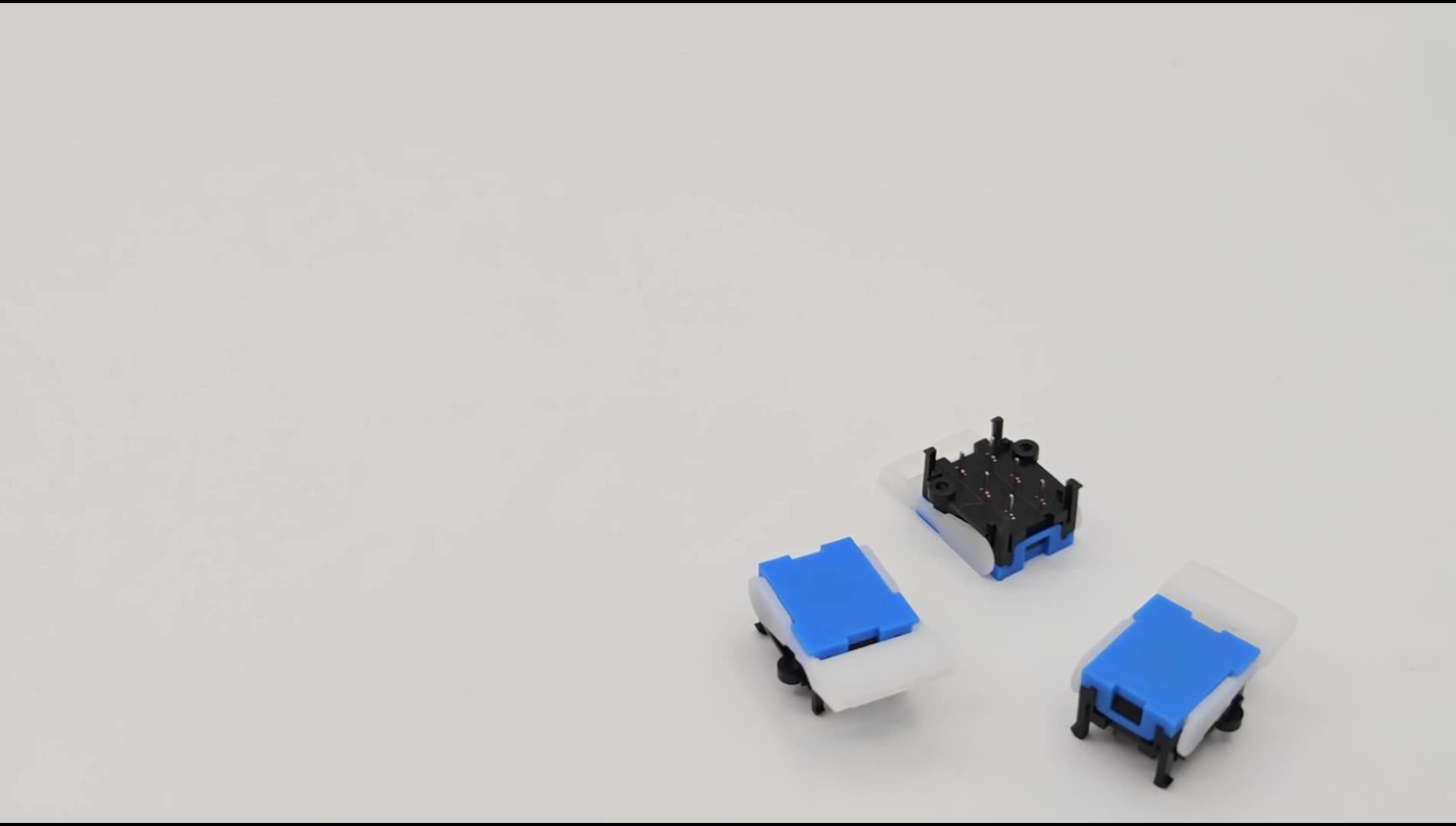 6 Pin Hook Switch 7.85 Total Travel 2p 2t Electronic Phone Hook Switch Blue Cover Press The Key ...