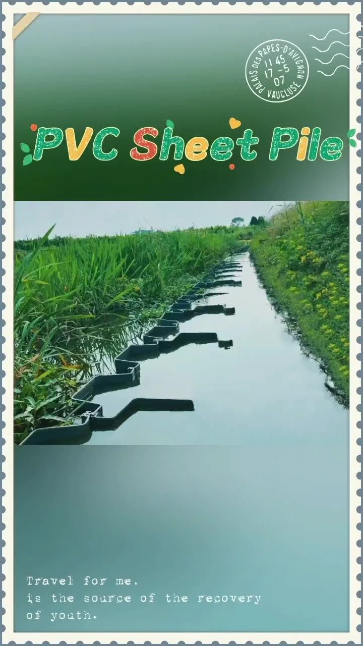 Vinyl Seawall Panel U Sheet Pile For Riverbank Erosion Control Durable ...