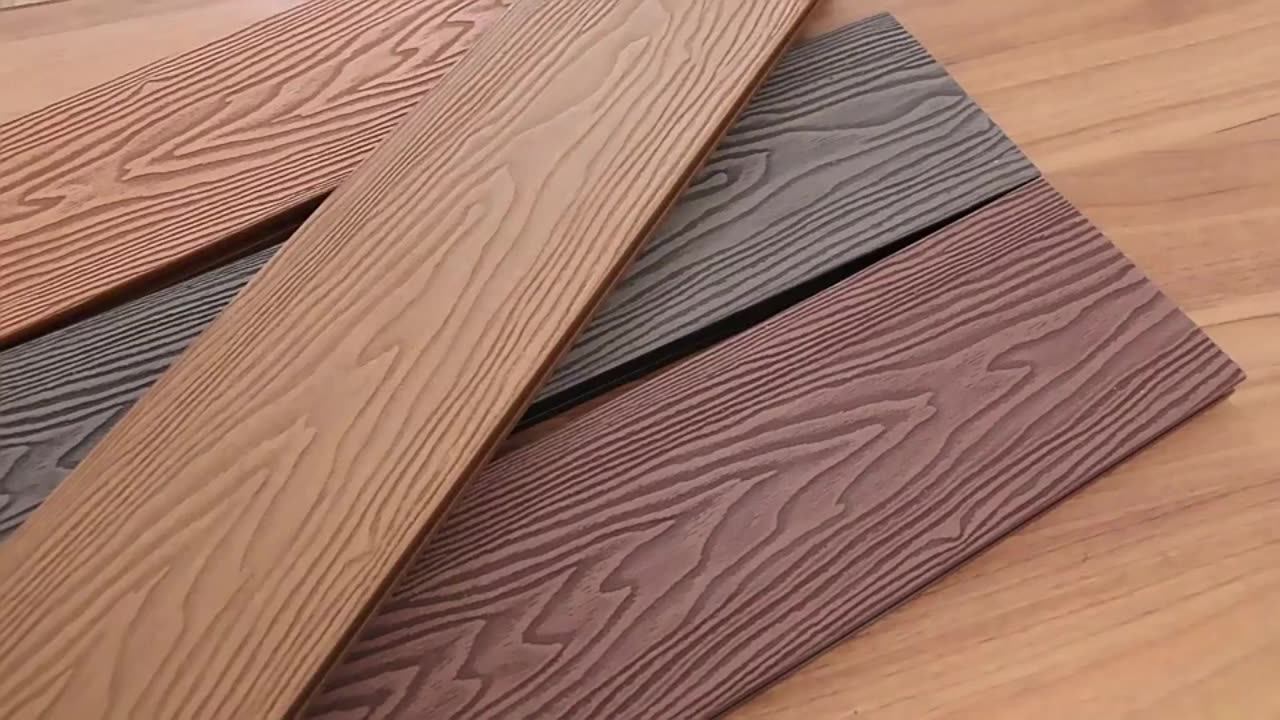 New Exterior Wpc Decking 3d Embossed Wood Grain Wood Texture Outdoor ...